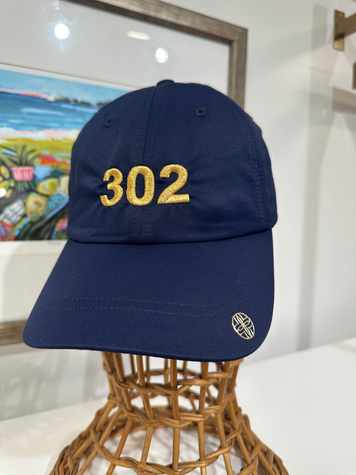 302 Embroidered Lilly Pulitzer Run Around Hat | True Navy | Pink Leopard