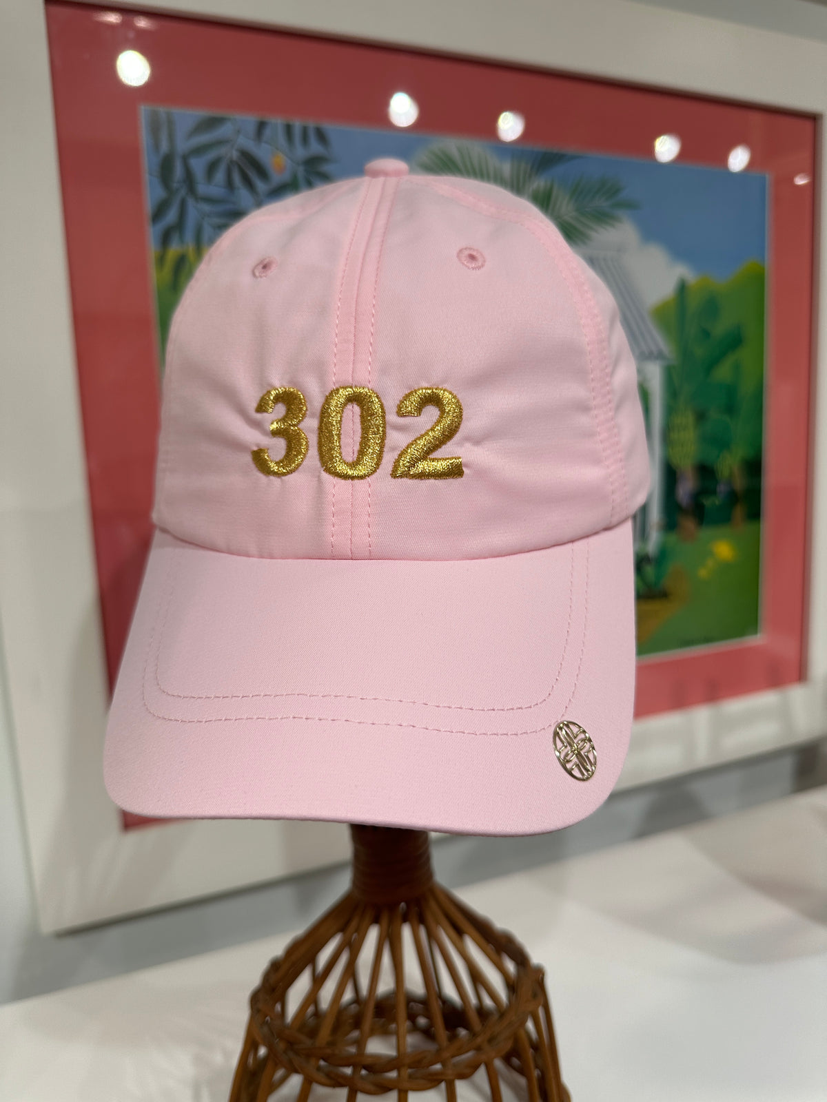 302 Embroidered Lilly Pulitzer Run Around Hat | Pink Muse | Pink Leopard
